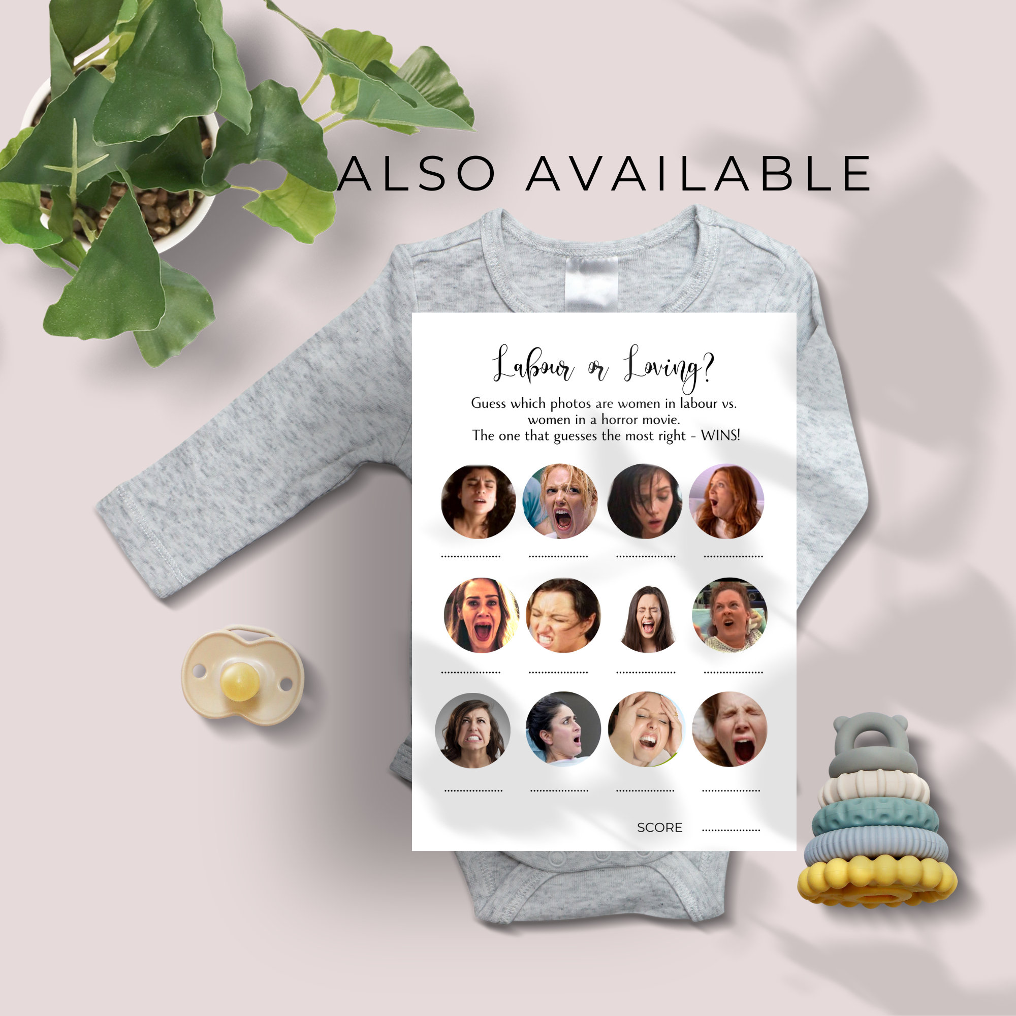 Fun Baby Shower Games, Printable, Labour or Roller Coaster Shower Game ...