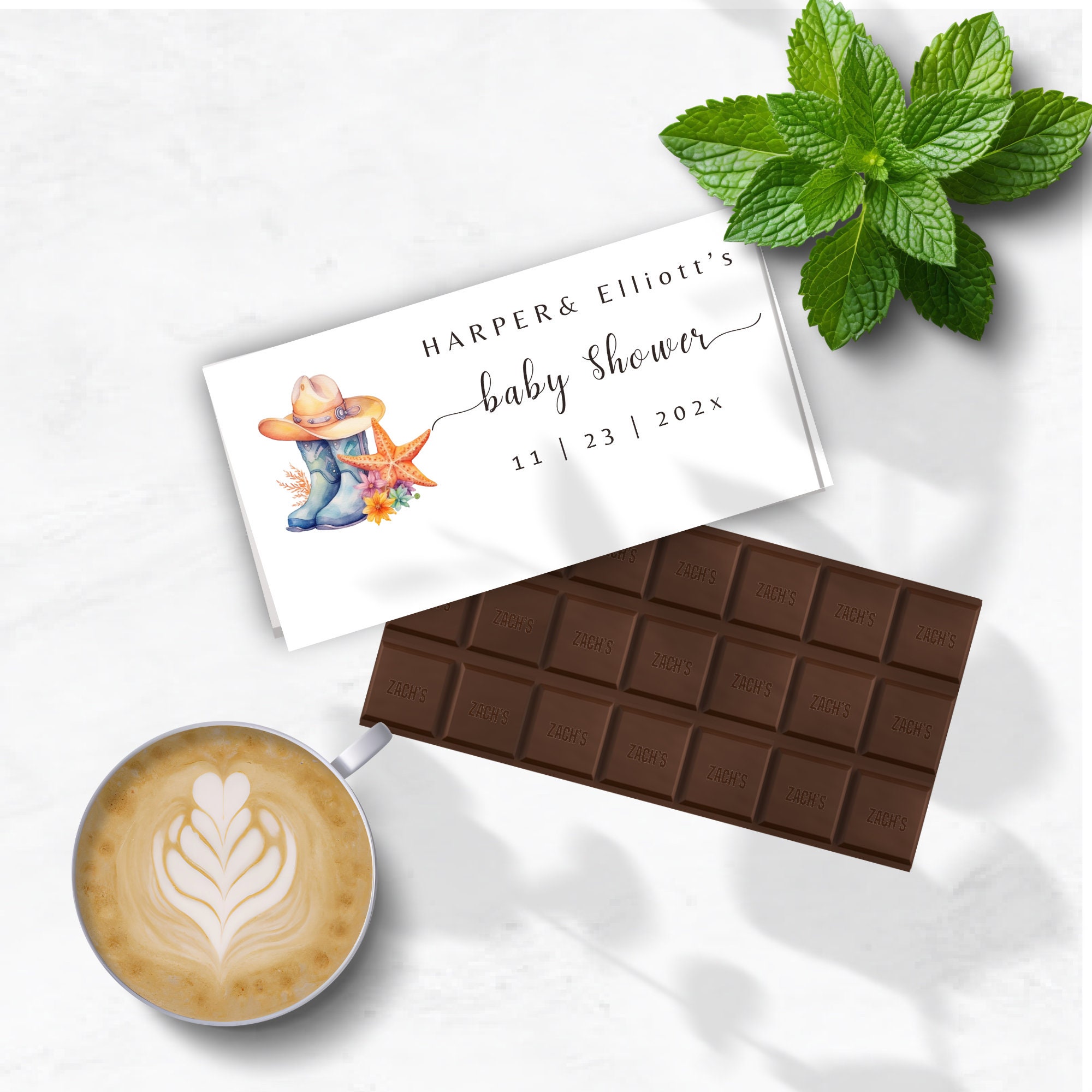 Printable Cowgirl Baby Shower Favor, Hershey Bar Wrapper, Cowgirl Theme ...