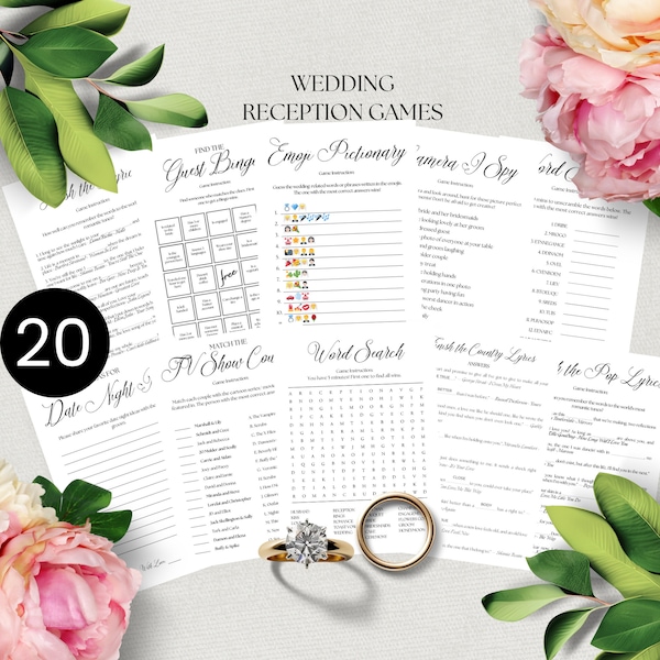 Wedding Games for Reception - Etsy