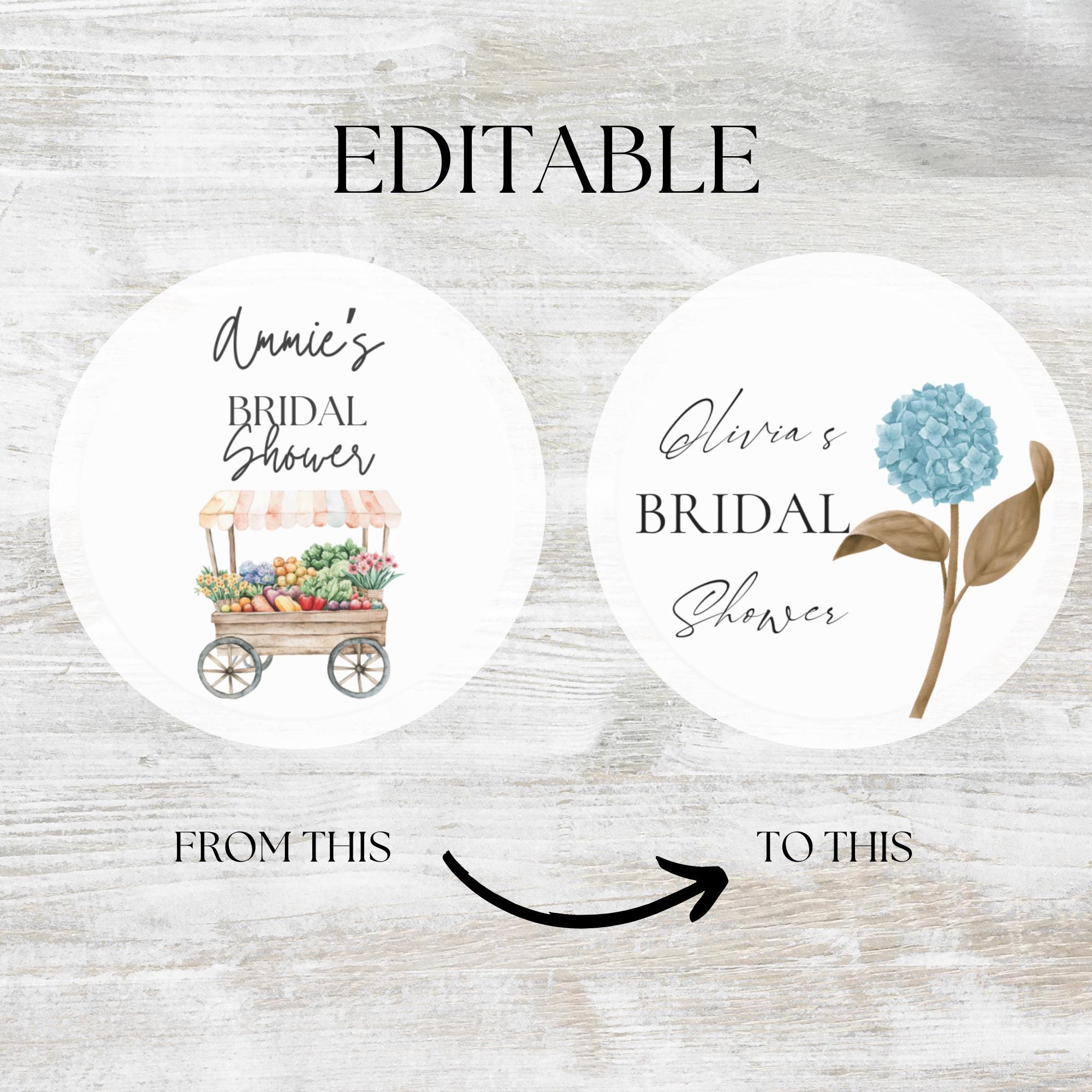 Off the Market Cupcake Toppers, Farmers Market Bridal Shower (printable ...