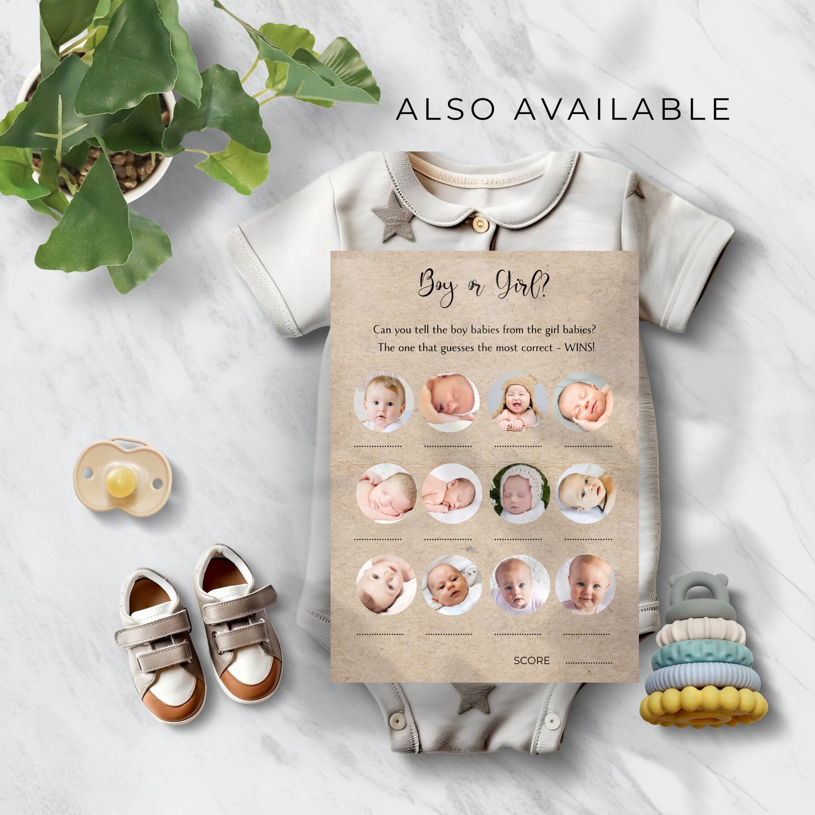 Labor or Horror Baby Shower Game, Minimalist Picture Quiz (PDF) - Etsy