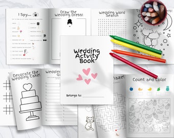 Kids' Wedding Activity Book Printable Download - Etsy