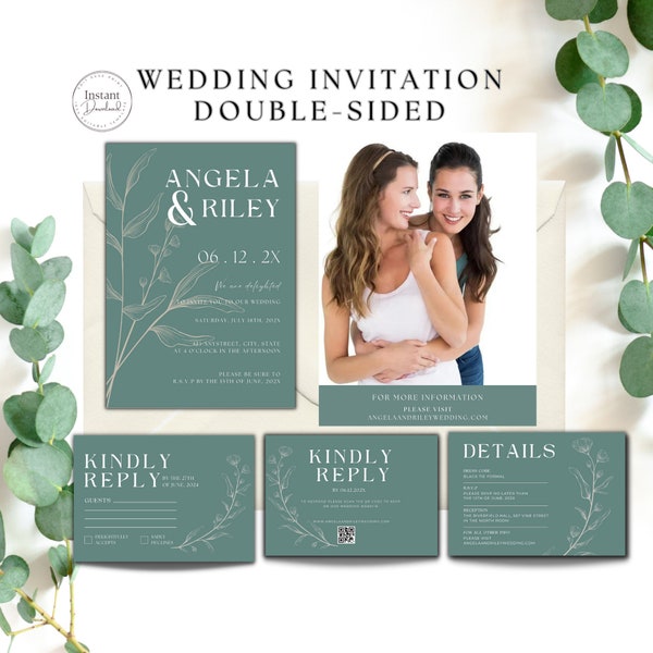 Lesbian Wedding Invitation Etsy