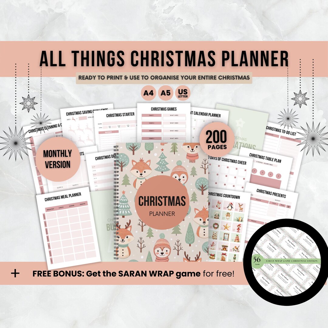 Christmas Planner Bundle | Holiday Organizer Printable - Etsy