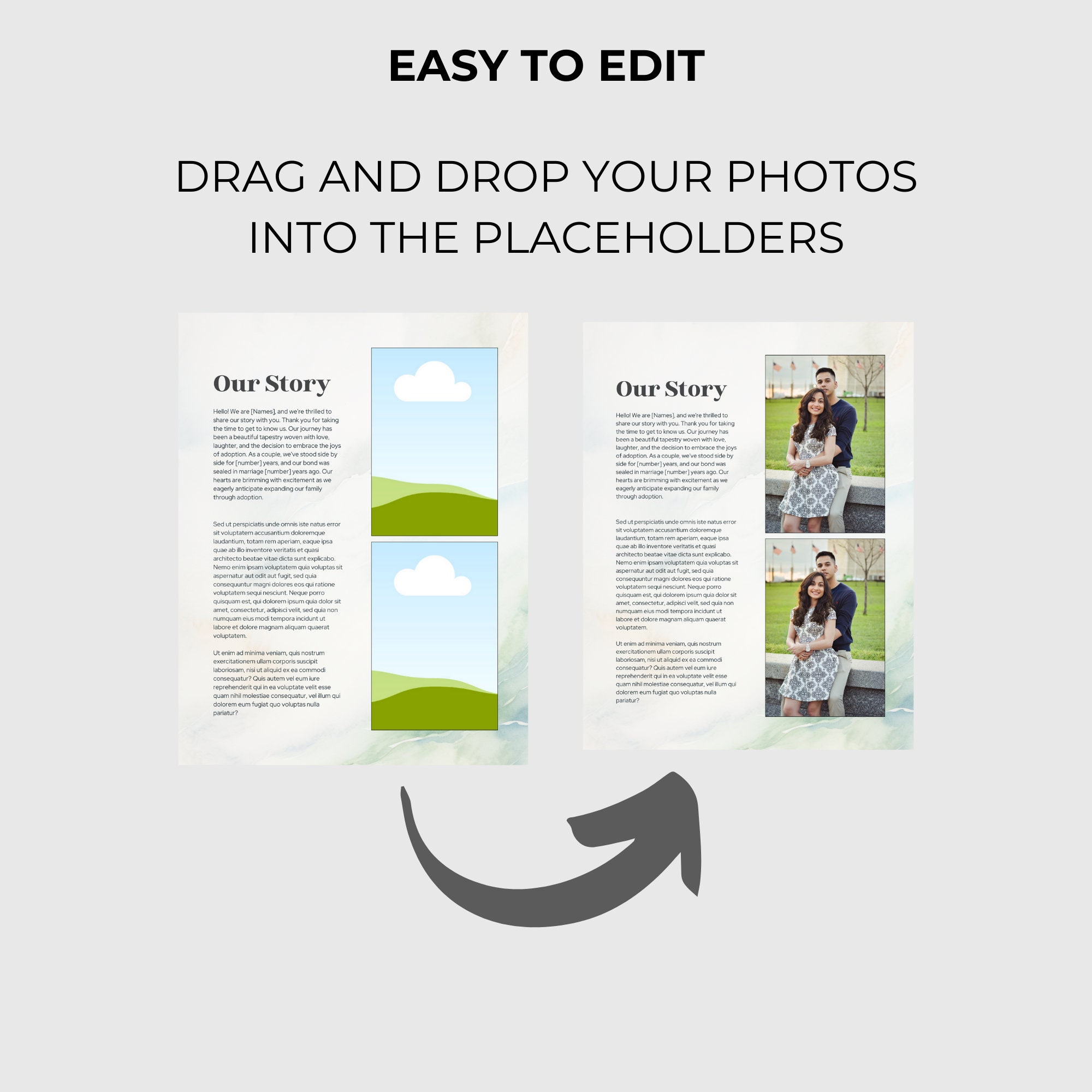 Adoption Profile Template, Share Your Baby Journey, All About Us Book ...