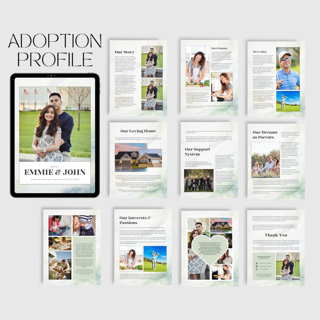 Adoption Profile Template, Share Your Baby Journey, All About Us Book ...