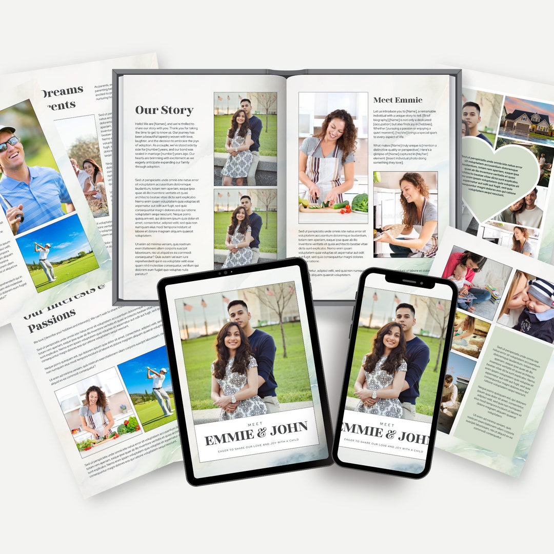 Adoption Profile Template Canva, Adoption Story, Editable, Digtial ...