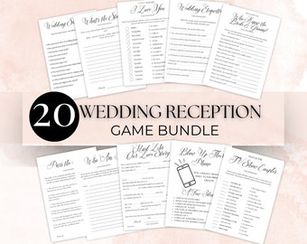 Editable Wedding Games Bundle, Wedding Table Activity, Wedding Games ...