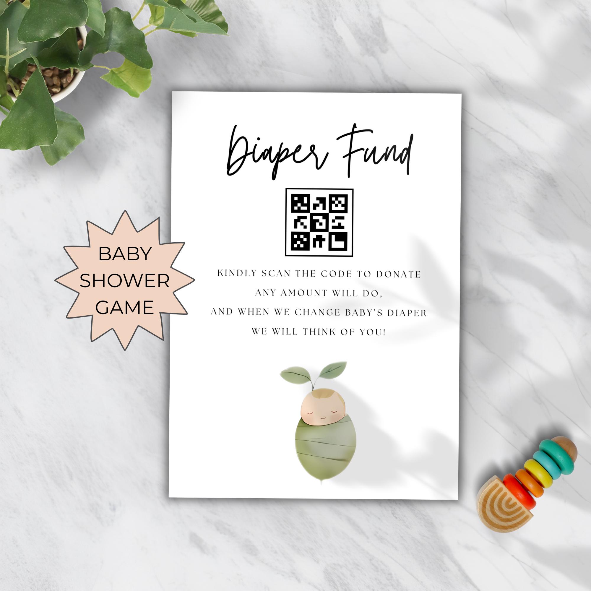 Kawaii Diaper Fund Sign: Baby Shower Decor (5x7, 8x10 PDF) - Etsy