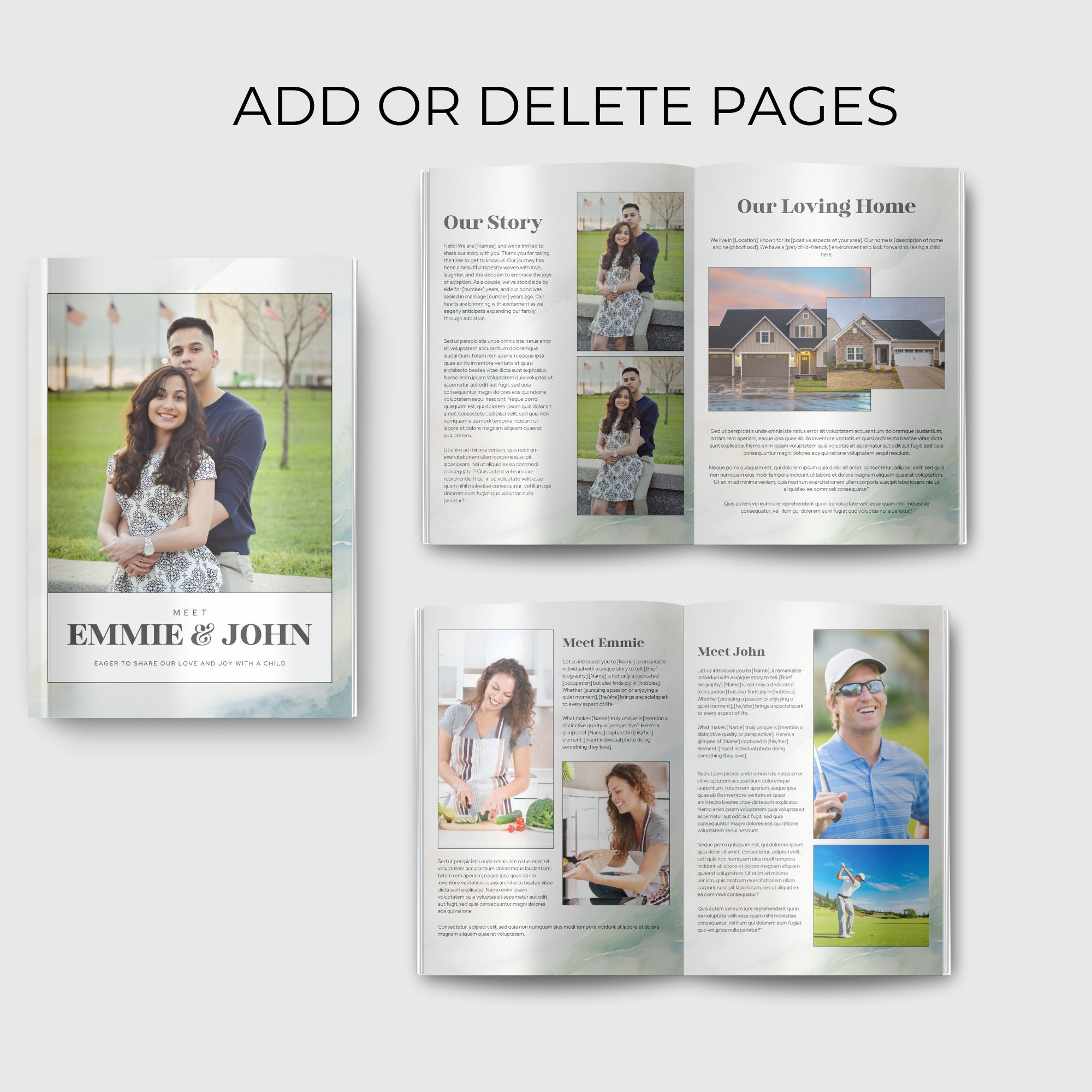 Adoption Profile Template, Share Your Baby Journey, All About Us Book ...