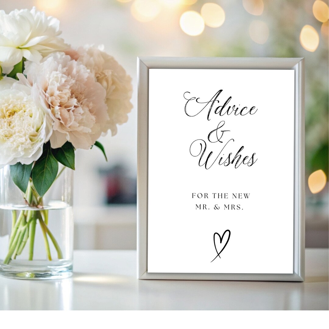 Advice And Wishes For The Mr And Mrs