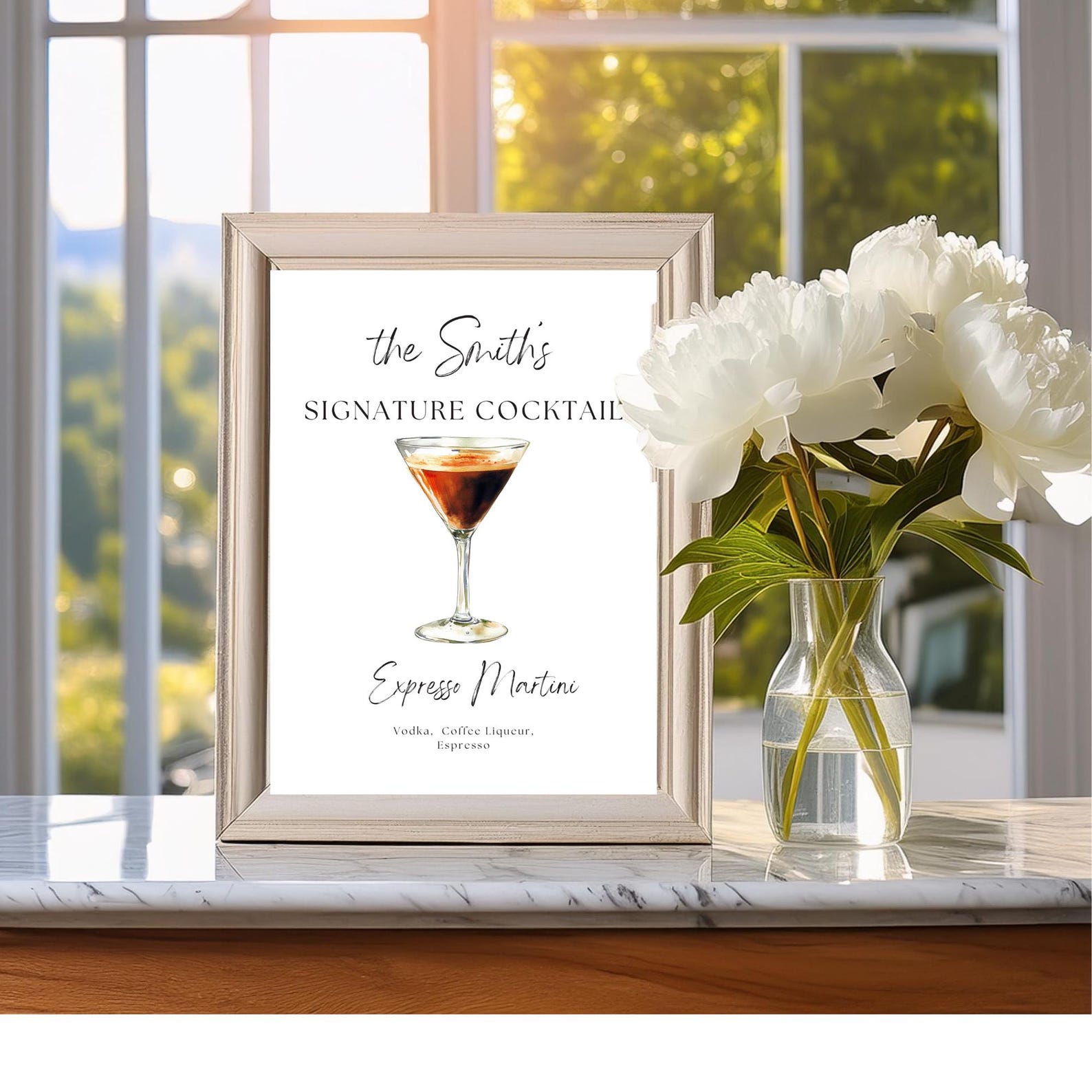 Espresso Martini Signature Drink Sign Printable Wedding Bar Menu ...
