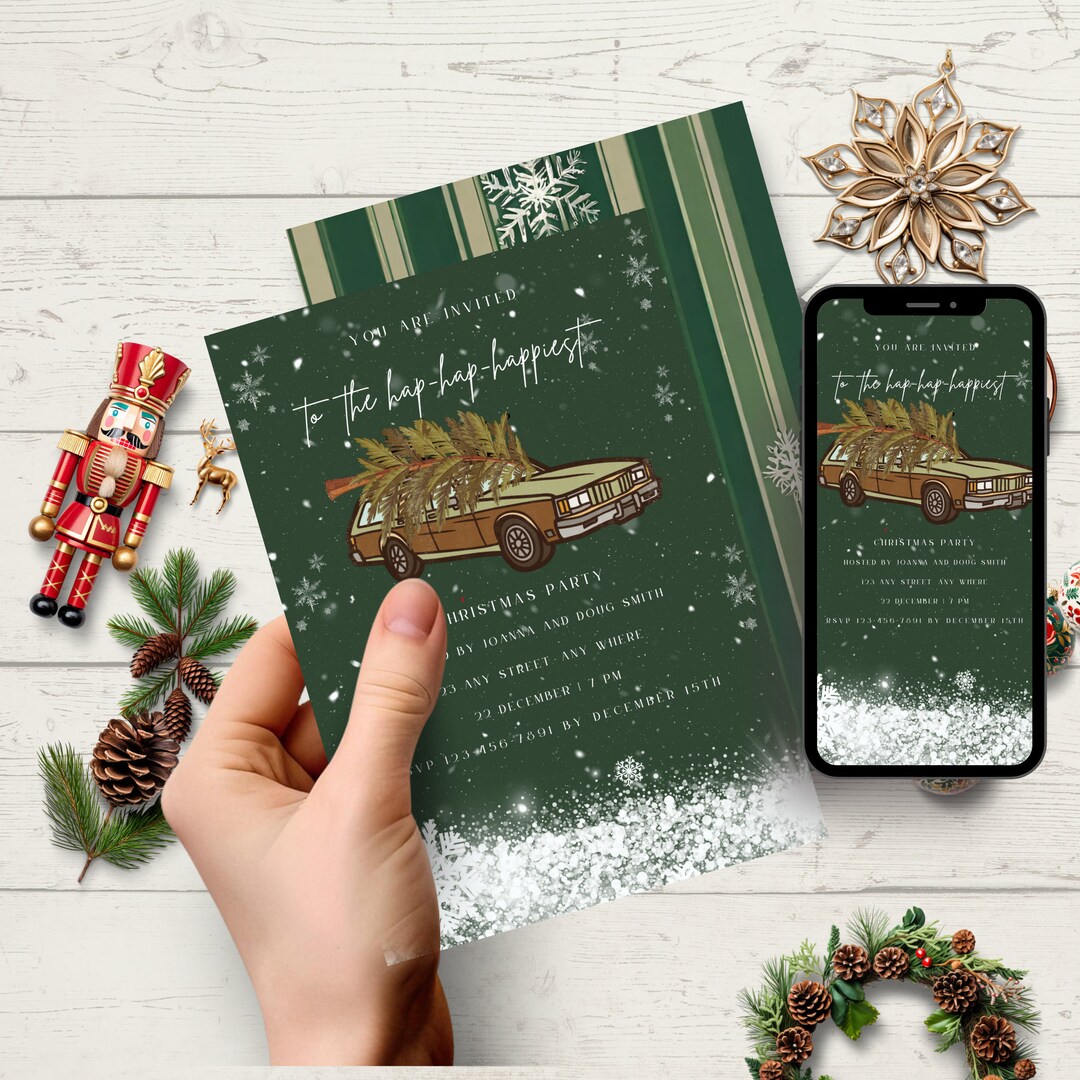 Funny Christmas Party Invitations, Holiday Email Template, Editable ...