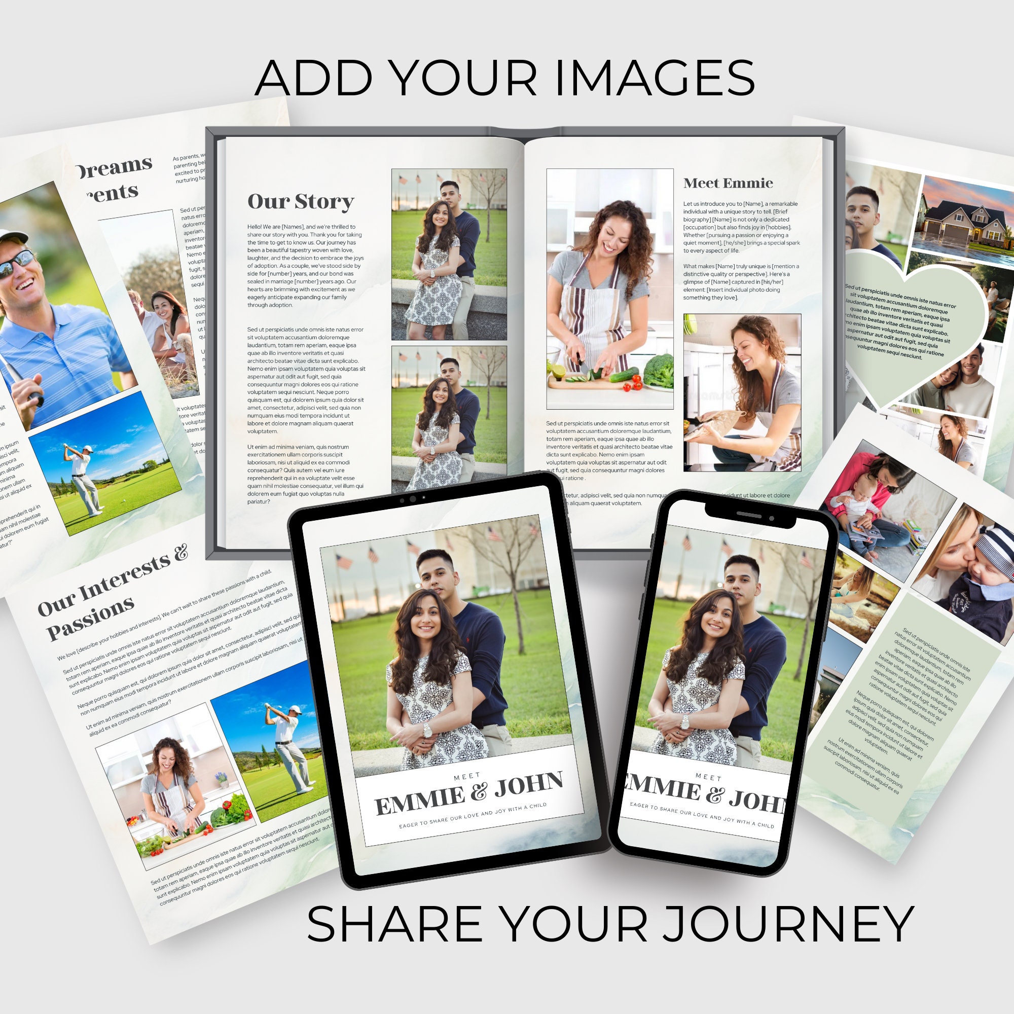 Adoption Profile Template, Share Your Baby Journey, All About Us Book ...