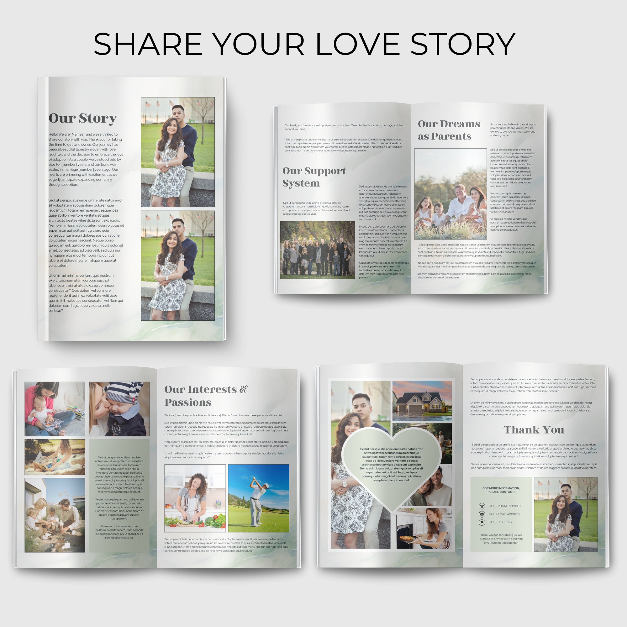 Adoption Profile Template, Share Your Baby Journey, All About Us Book ...