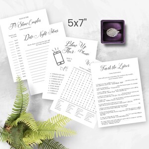 Wedding Table Games for Reception With Answers, Ready to Print Games ...