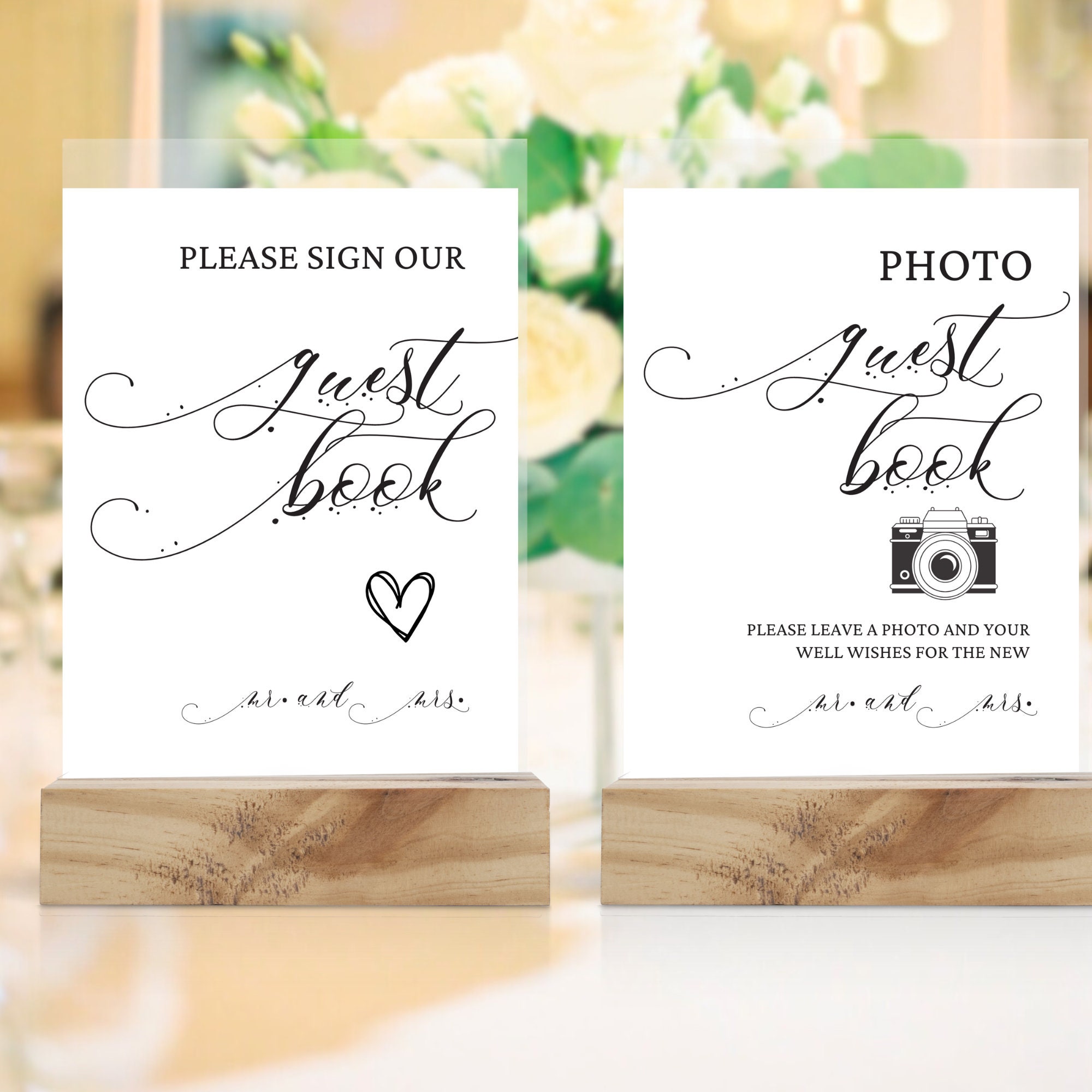 Minimalist Wedding Sign Bundle, Modern Wedding Sign Printable Bundle ...