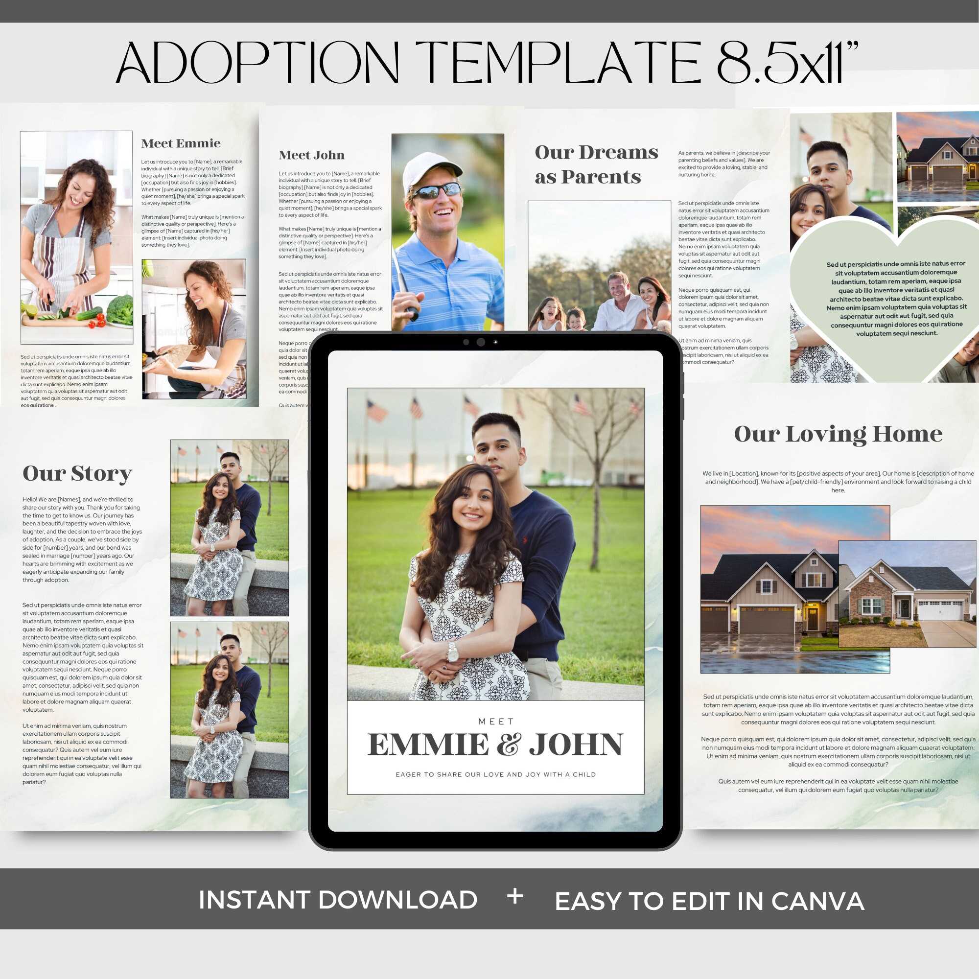 Adoption Profile Template, Share Your Baby Journey, All About Us Book ...