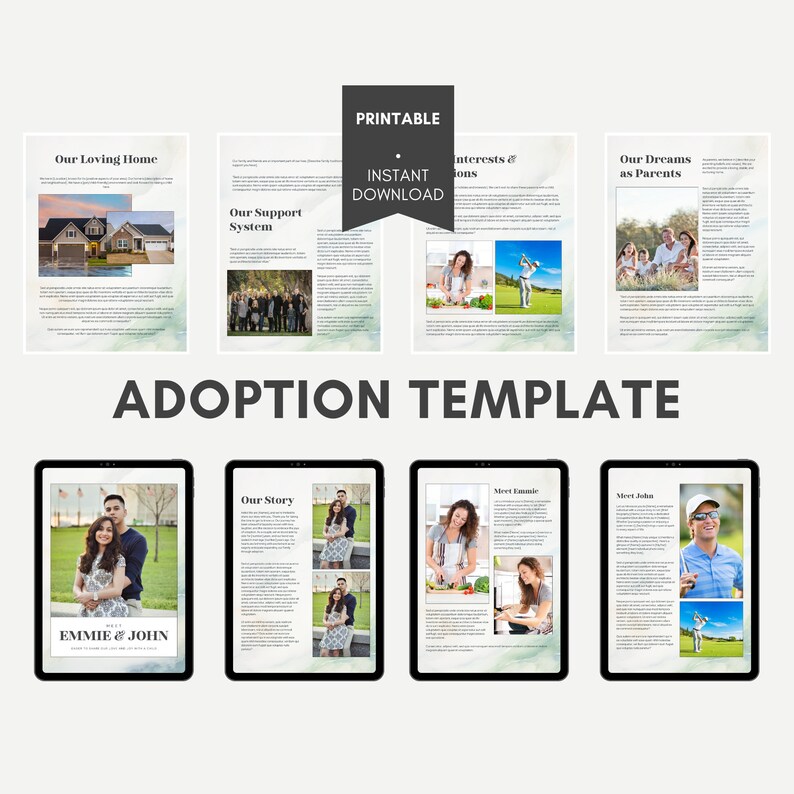 Adoption Profile Template Canva, Adoption Story, Editable, Digtial ...