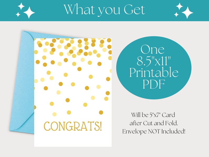 Printable 5x7 Office Champion Congrats Card Instant Download PDF for ...