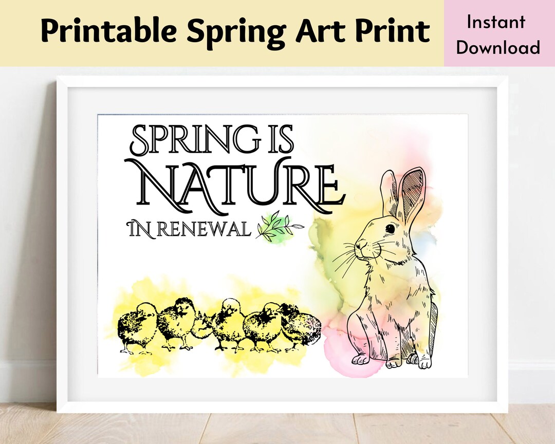 SPRING PRINTABLE ART Print, Spring Wall Art, Spring Wall Art, Printable ...