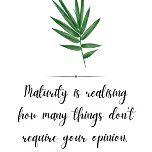 Maturity - Inspirational Wall Art Poster for Managers, Startups, Office ...