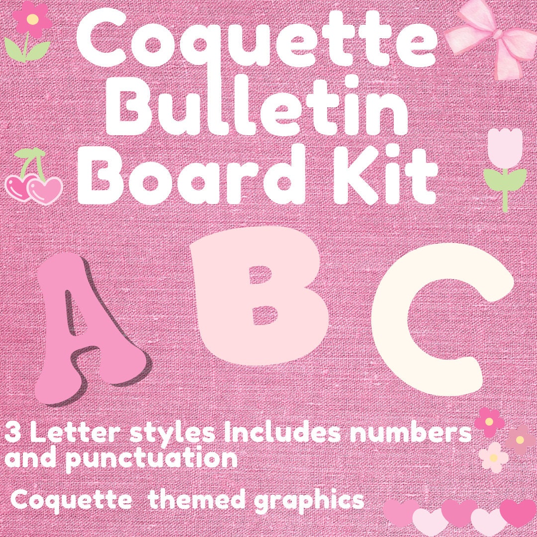 Coquette Bulletin Board and Classroom Door Kit | Flowers Bows and ...