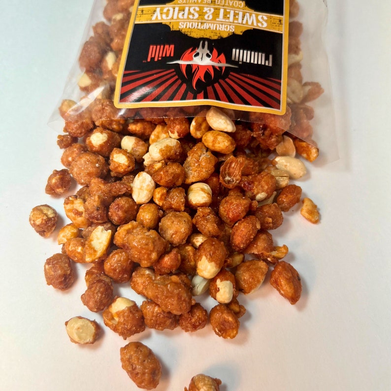 Sweet & Spicy Candy Coated Peanuts | Set of 3 Bags, 10 Ounces Each - Etsy