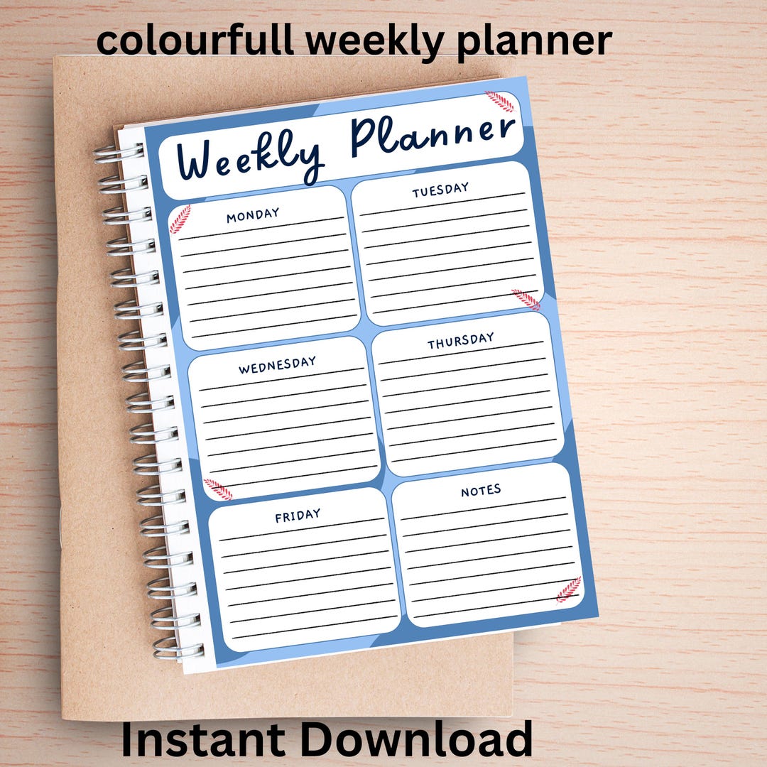 Weekly Planner Printable Minimalist Design Templates, Weekly Planner ...