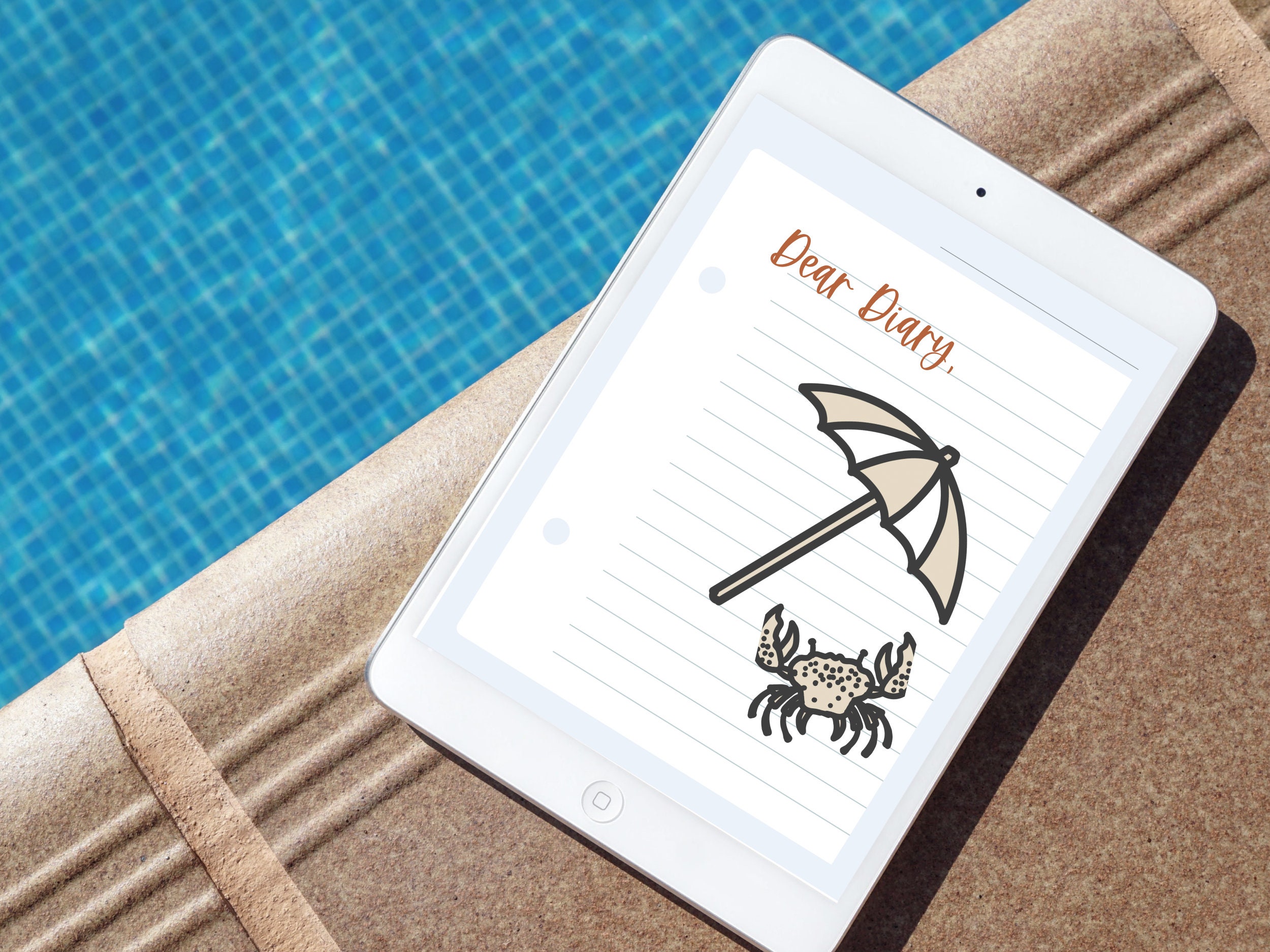 Illustrated Summer Fun Sticker Pack, Digital Vacation Stickers for ...