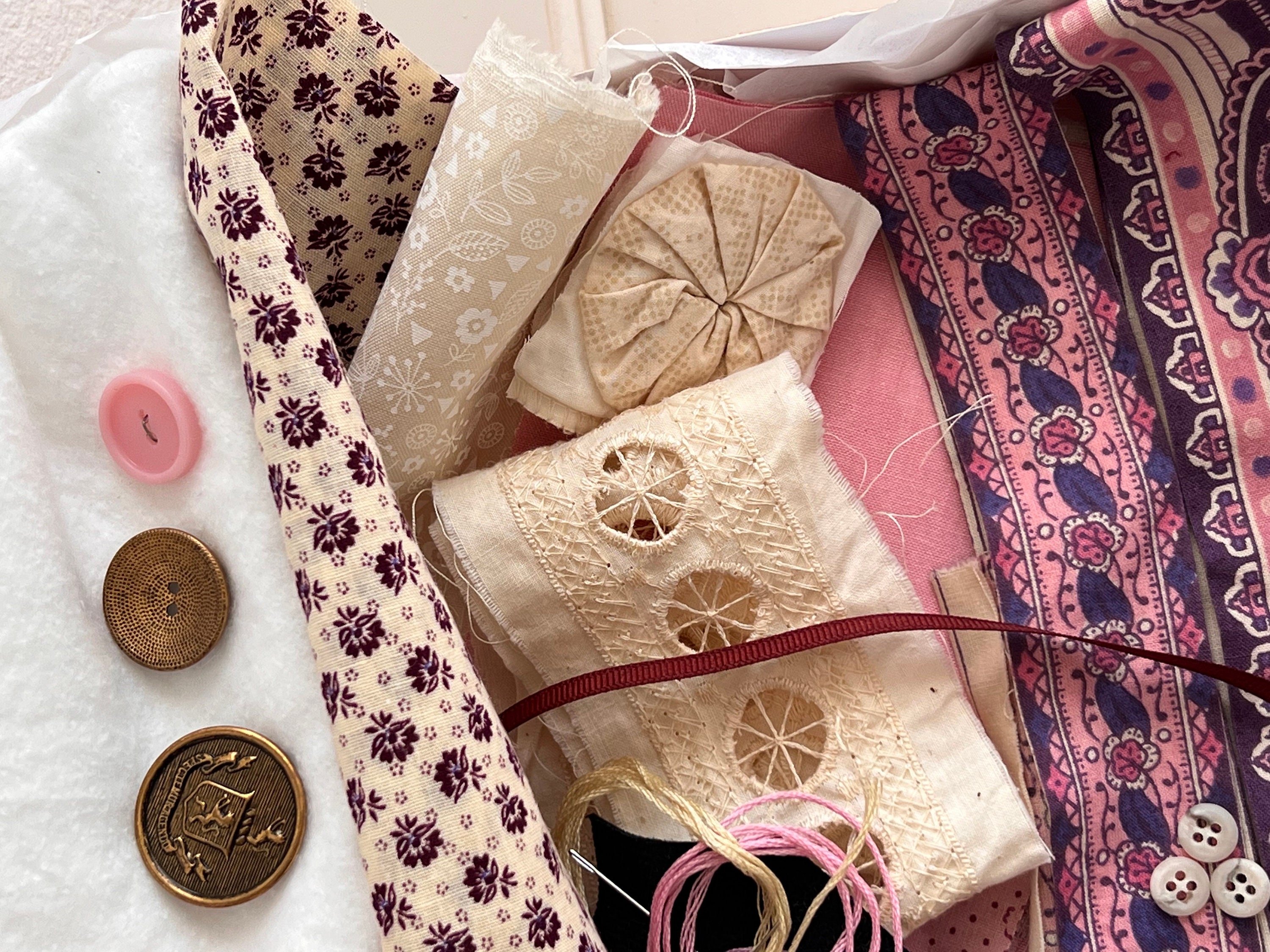 Vintage Slow Stitch and Junk Journaling Kits Including a Group of ...