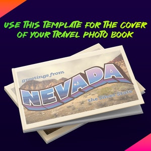 Nevada Postcard Canva Template Editable Photo Collage Vintage Travel ...