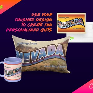 Nevada Postcard Canva Template Editable Photo Collage - Etsy