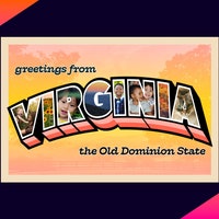 Virginia Postcard Canva Template Editable Photo Collage Vintage Travel ...