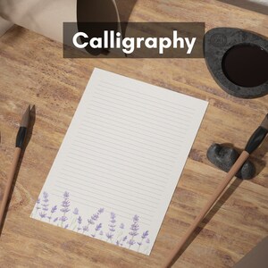 Printable Stationary Spring Flowers Printable Letter Paper Lined Paper ...