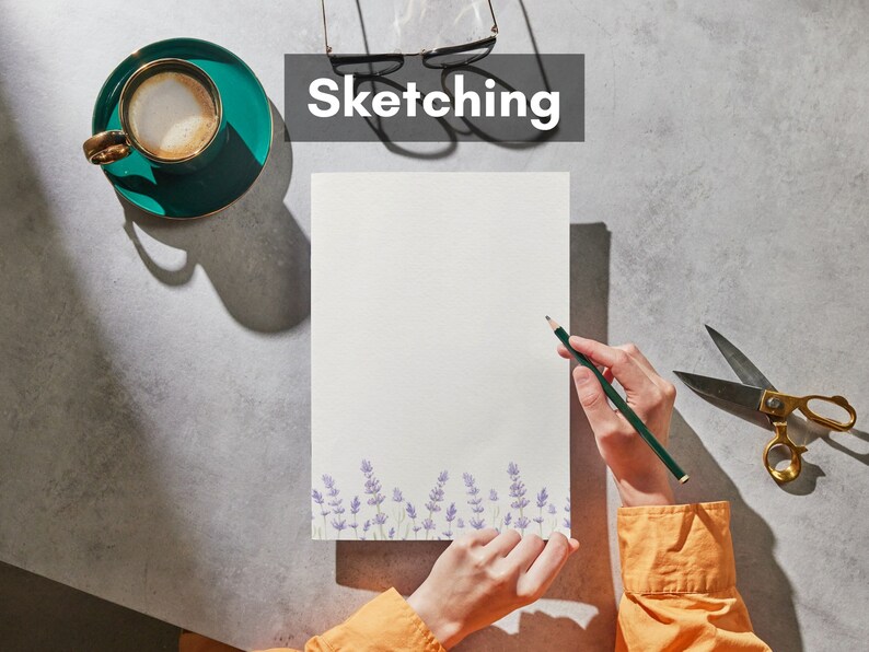 Printable Stationary Spring Flowers Printable Letter Paper Lined Paper ...