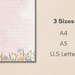 Printable Stationary Spring Flowers Printable Letter Paper Lined Paper ...