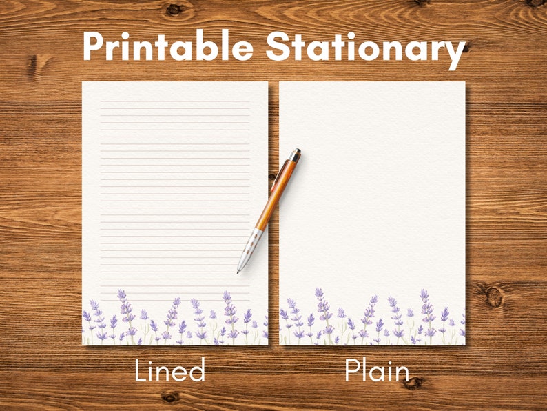 Printable Stationary Spring Flowers Printable Letter Paper Lined Paper ...