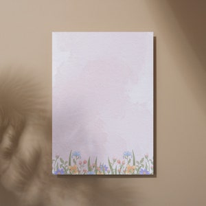 Printable Stationary Spring Flowers Printable Letter Paper Lined Paper ...
