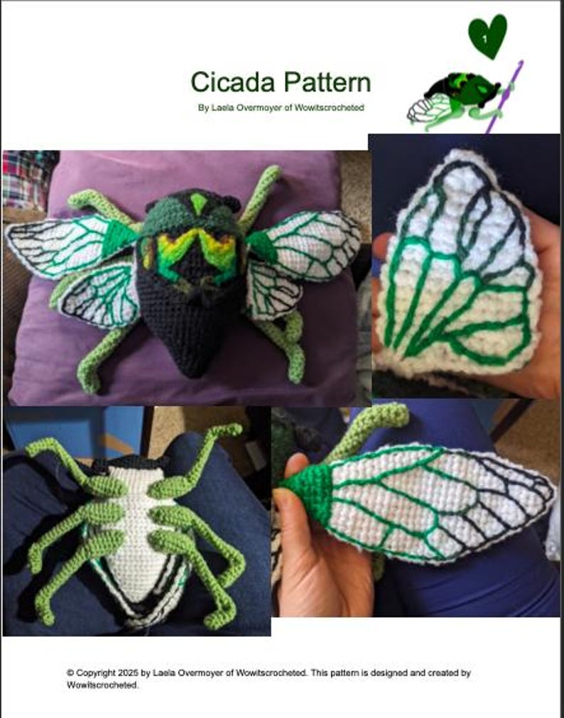 PDF Cicada Pattern - Etsy