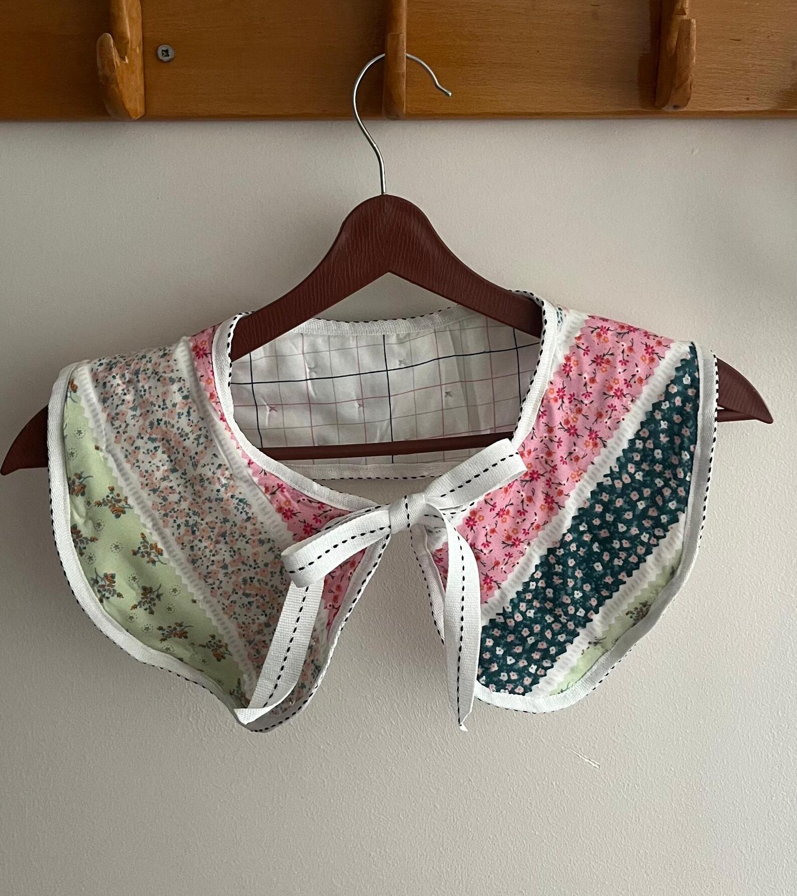 Floral Print Cotton Removable Collar, Quilted Collar, Detachable ...