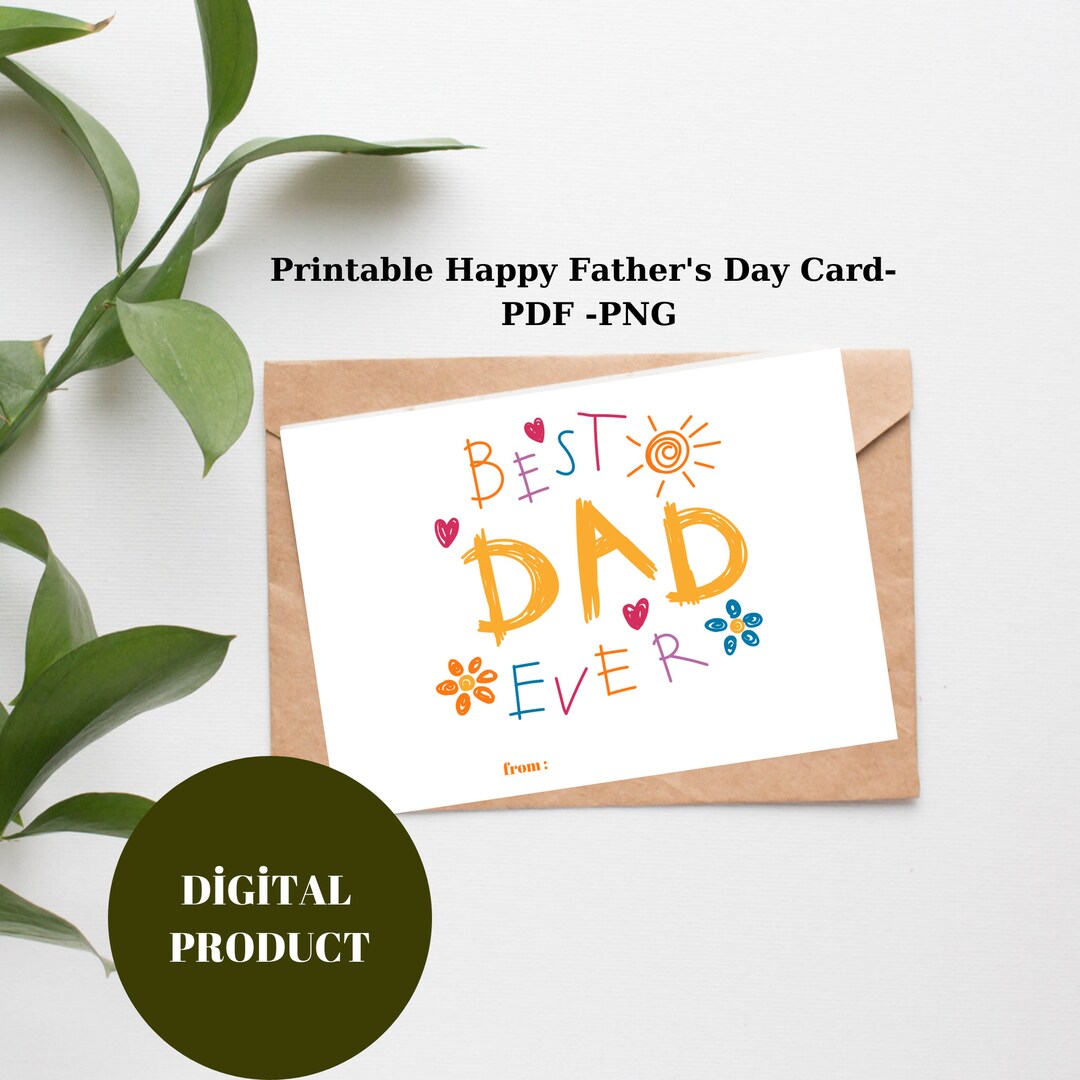 Printable Fathers Day Cards, Fathers Day Greeting Cards Digital ...