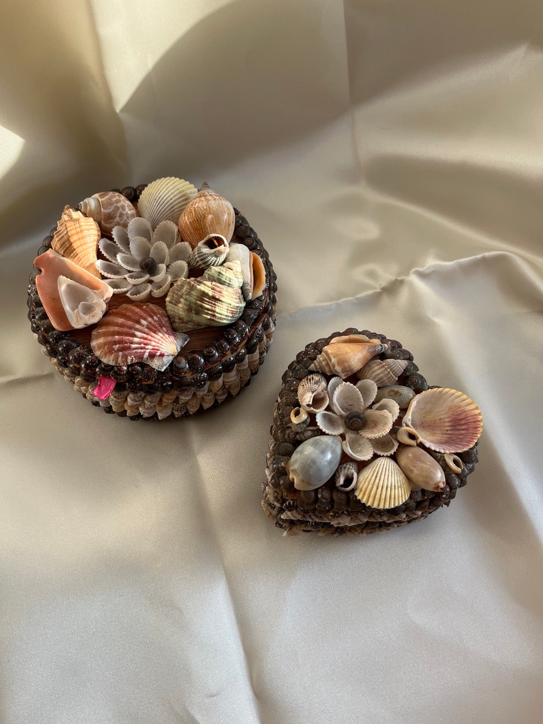 Heart Shape Jewelry Box, Sea Shell Jewelry Box, Home Decor Sea Shell ...