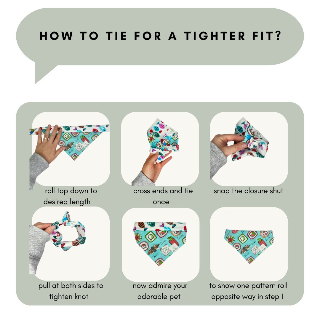 Happy Campers Bandana Reversible Snap Closure Dog Bandana Trendy Cat ...