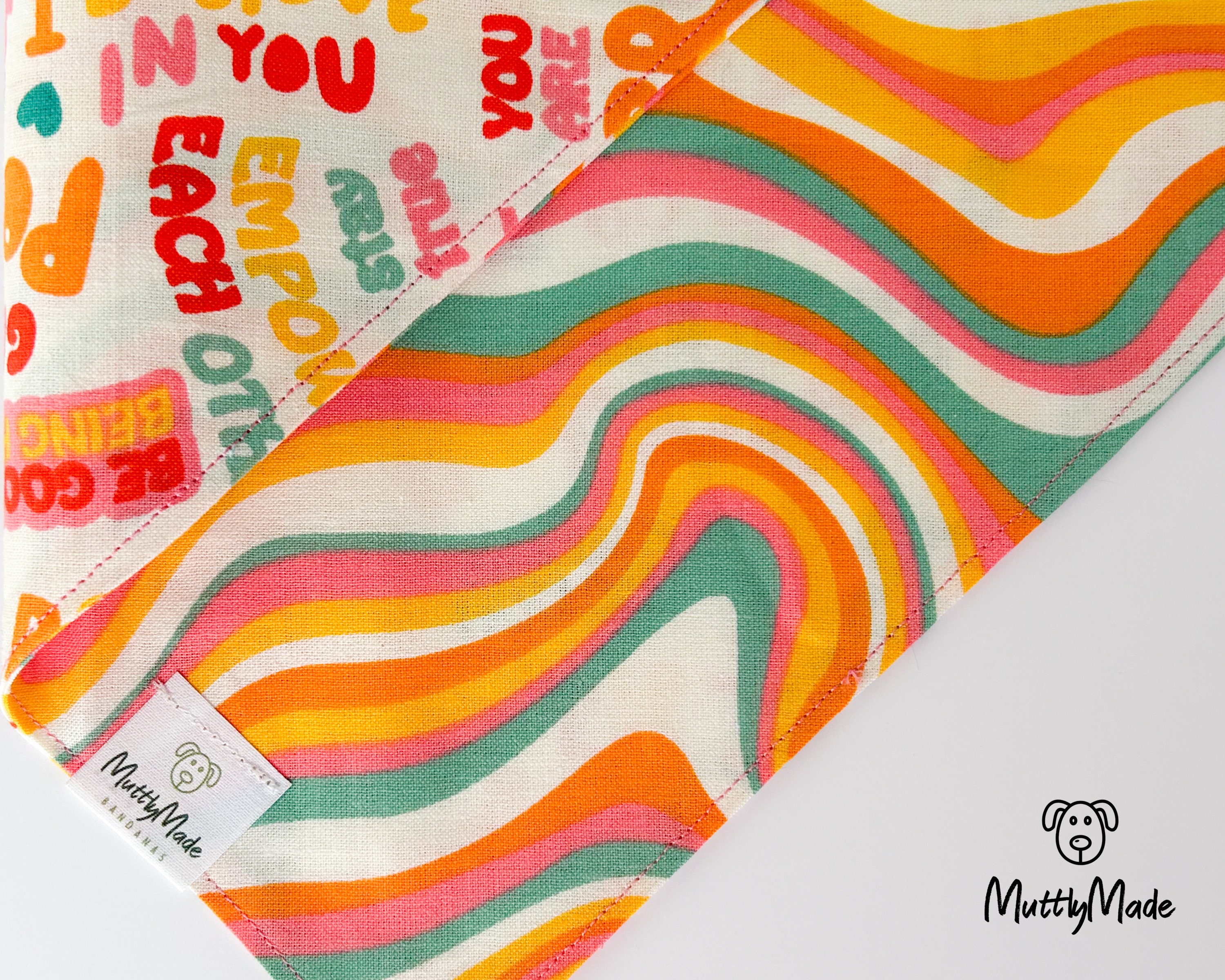 Retro Ruff Revival Bandana Reversible Snap Closure Dog Bandana Cat ...