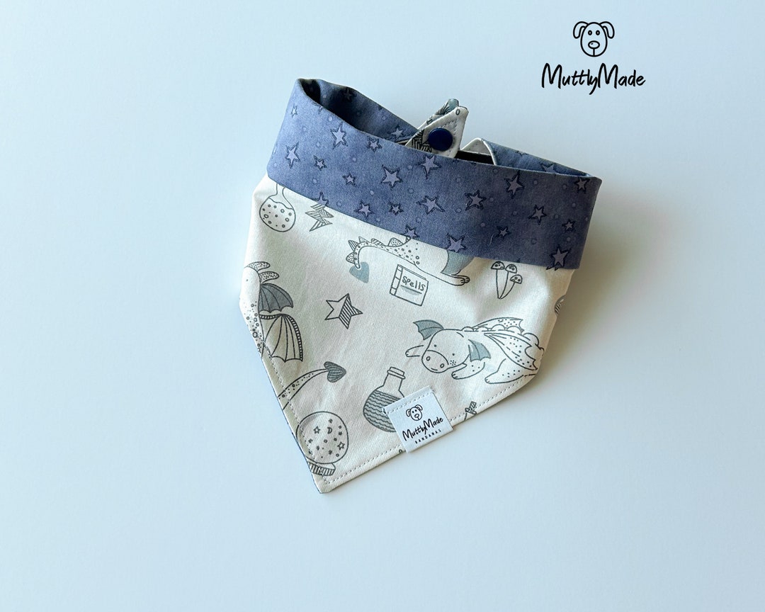 Dragon Tails Bandana - Reversible - Snap Closure - Dog Bandana - Cat ...