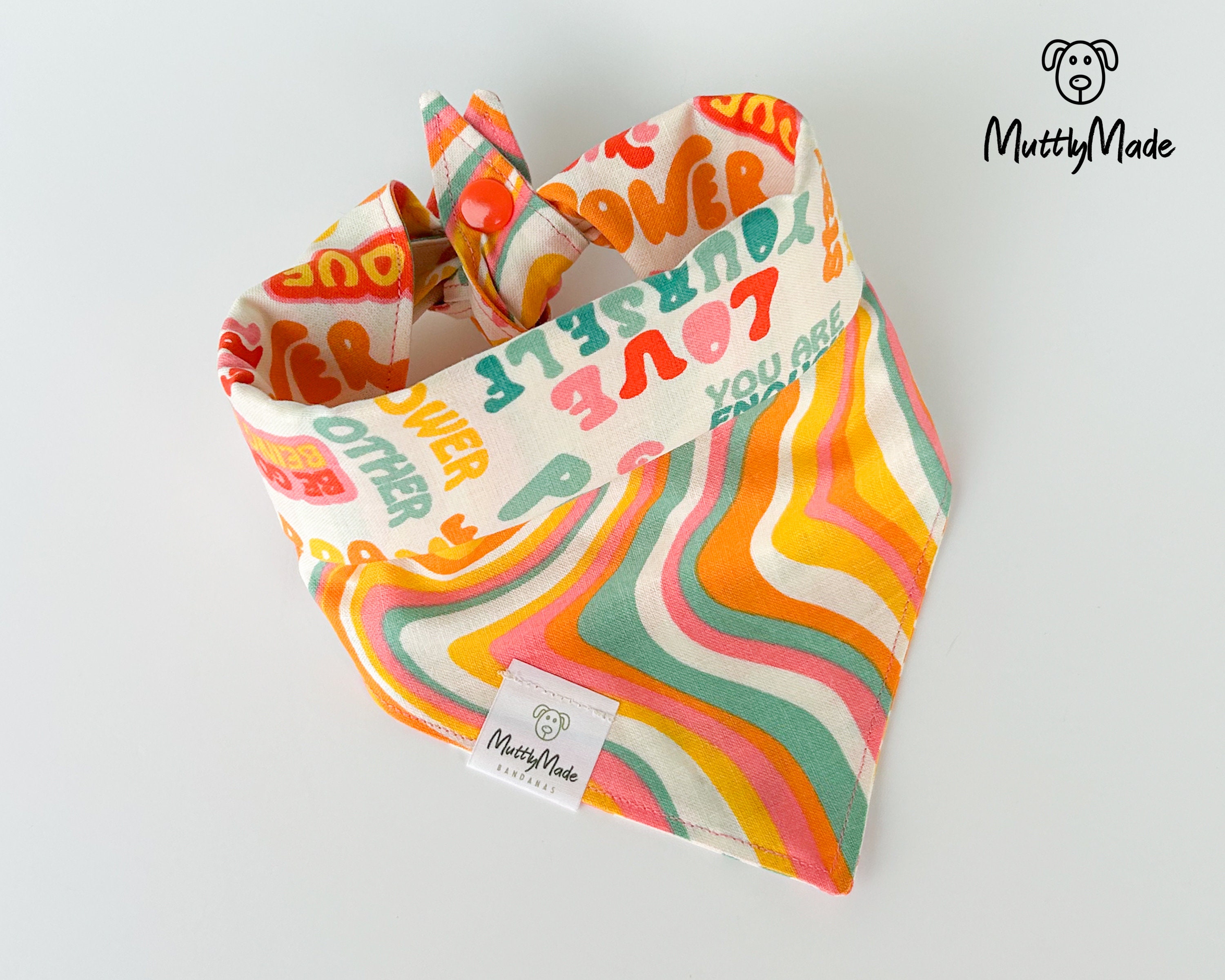 Retro Ruff Revival Bandana Reversible Snap Closure Dog Bandana Cat ...