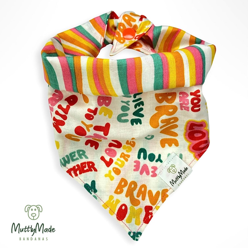 Retro Ruff Revival Bandana Reversible Snap Closure Dog Bandana Cat ...