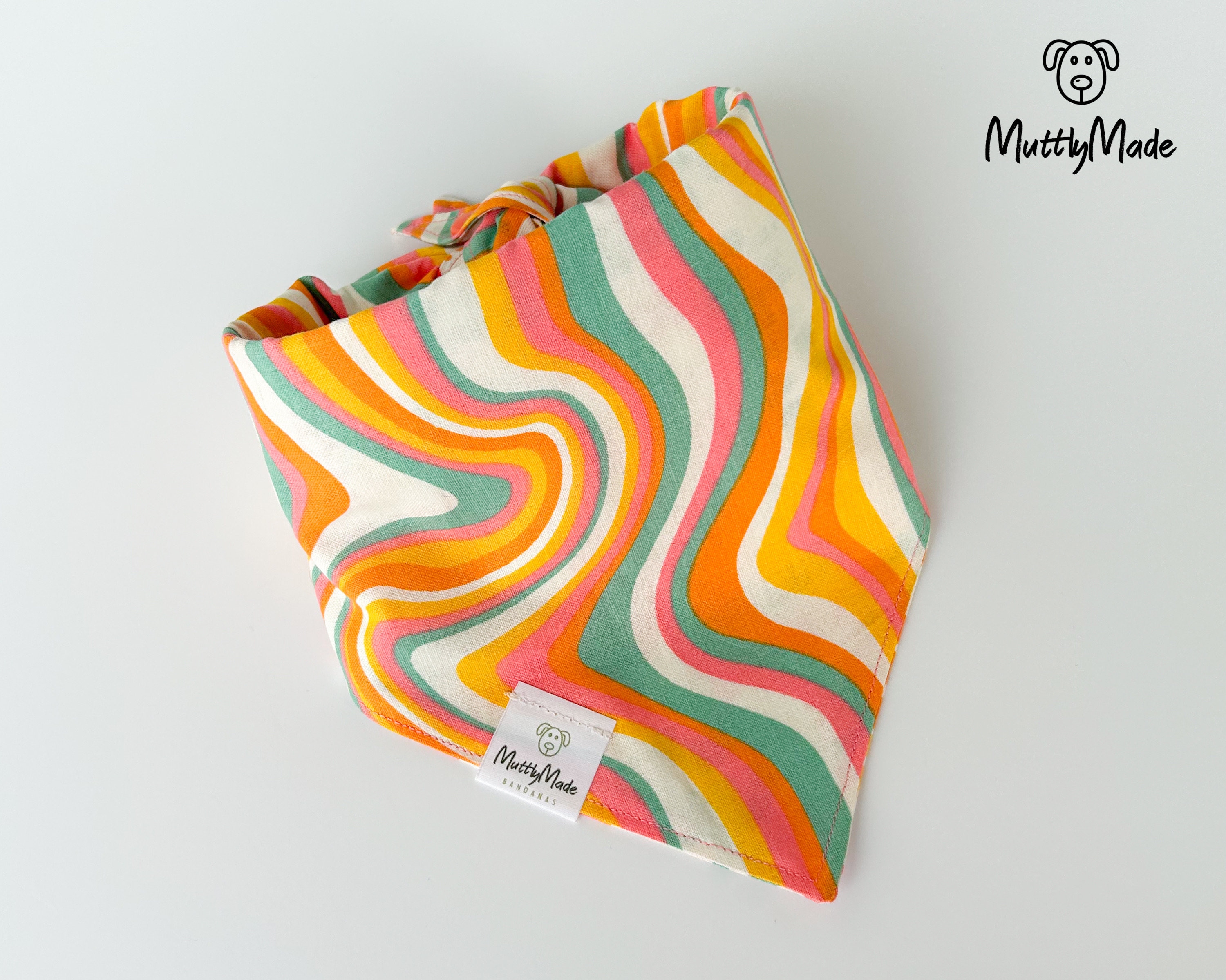 Retro Ruff Revival Bandana Reversible Snap Closure Dog Bandana Cat ...