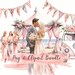 Pink Wedding Clip Art Bundle Watercolor Transparent PNG Bride - Etsy